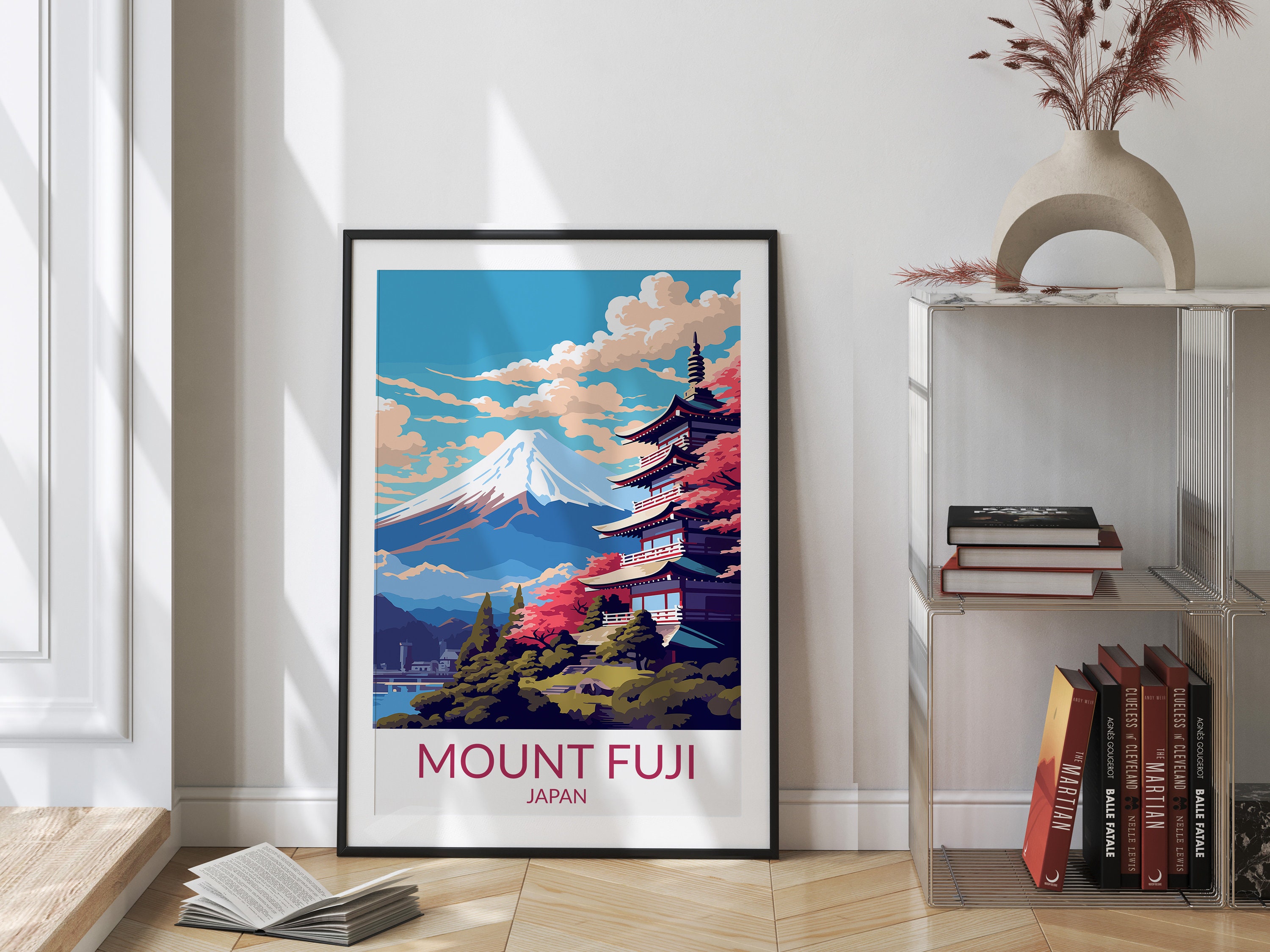 Mount Fuji Poster, Mount Fuji Travel Print Wall Art, Japan Gift, Japan ...