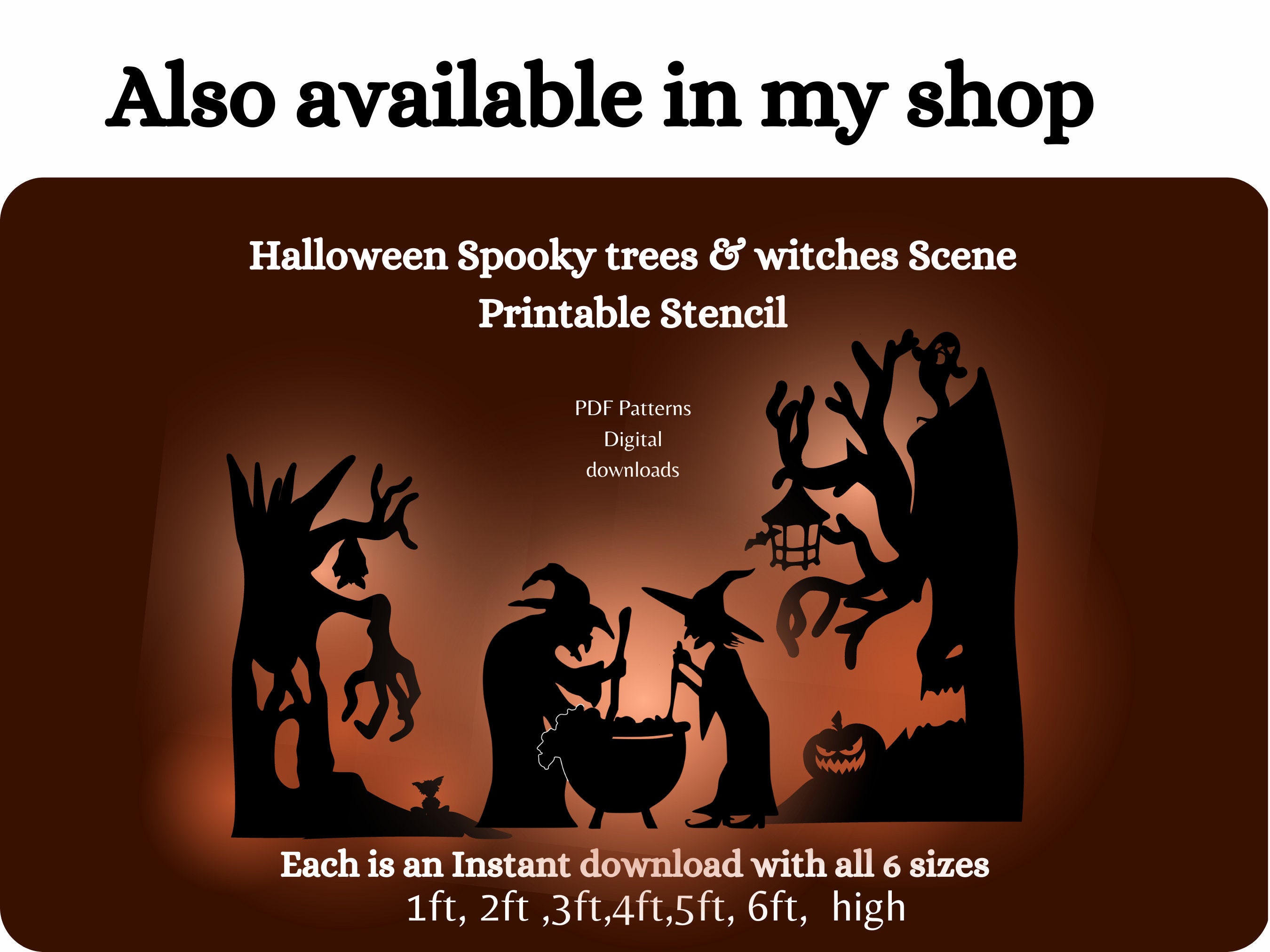 5ft 6ft Skinny Tree PDF Template ,printable Trace and Cut, Pine Tree ...