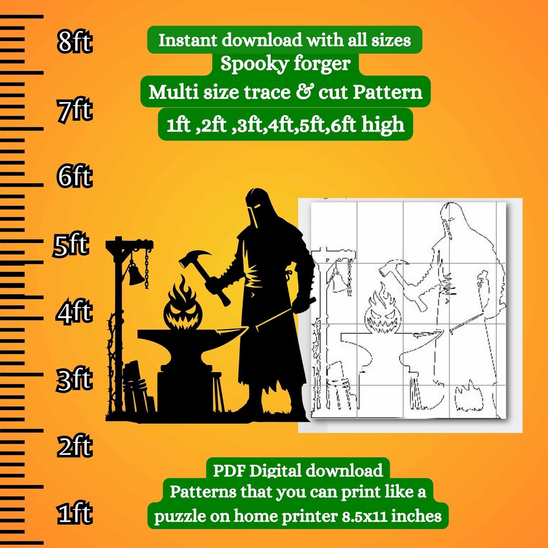 Scary Forger Silhouette Template, Zombie Woodworking Pdf Traceable ...
