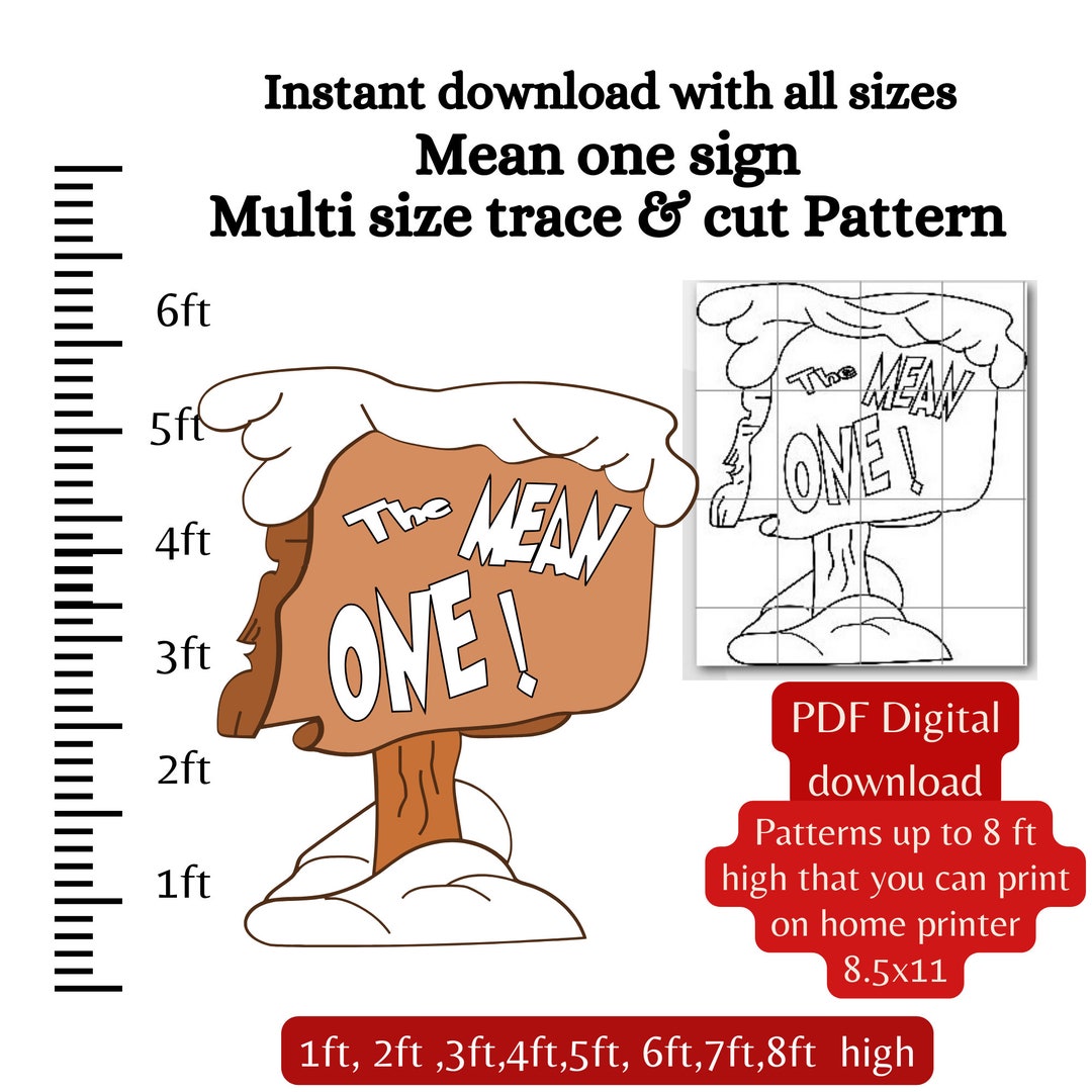 C9 Whoville Lair the Mean One Sign Print Trace and Cut - Etsy