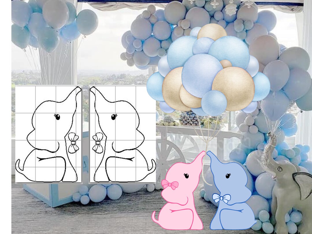 Elephant Baby Shower Decorations Elephant Balloon Garland - Etsy