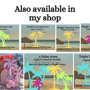 1ft 3ft 4ft 5ft 6ft Palm Tree PDF Template ,printable Trace and Cut ...