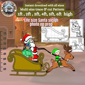 Life Size Santa Sleigh Pattern PDF Template ,printable Trace and Cut ...