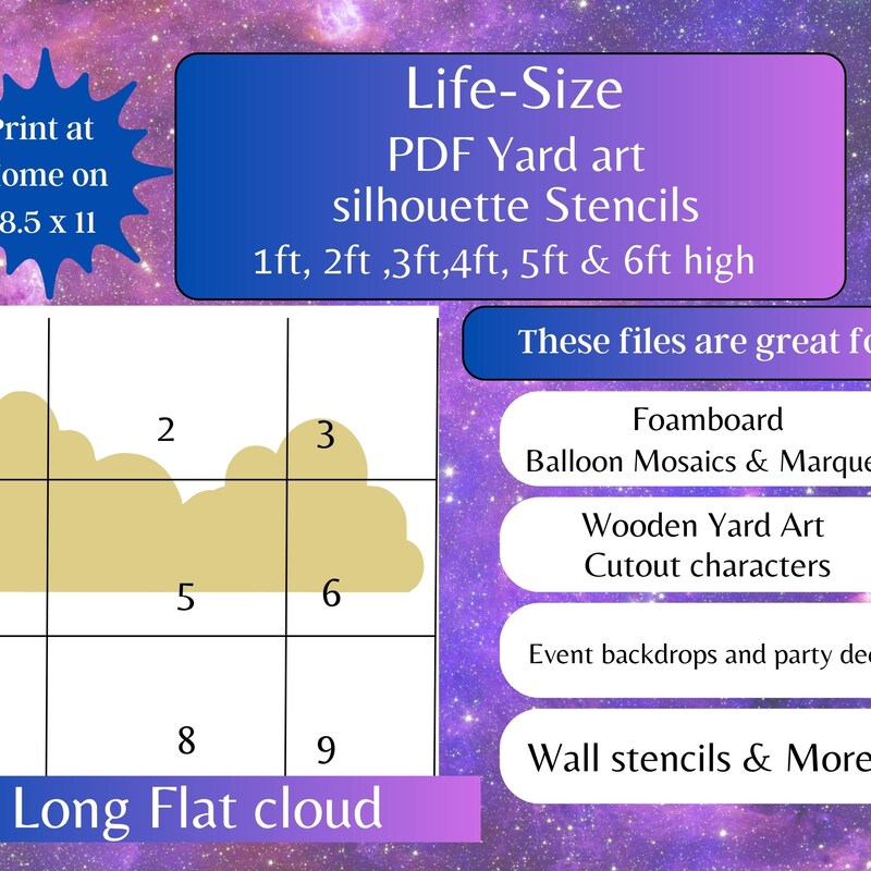 Cloud Wall Stencil - Etsy