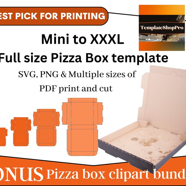Turtle Pizza Box Template - Etsy