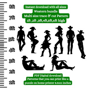 Custom Western Party Bundle, Cowboy Cowgirl Ranch Decor Silhouette ...