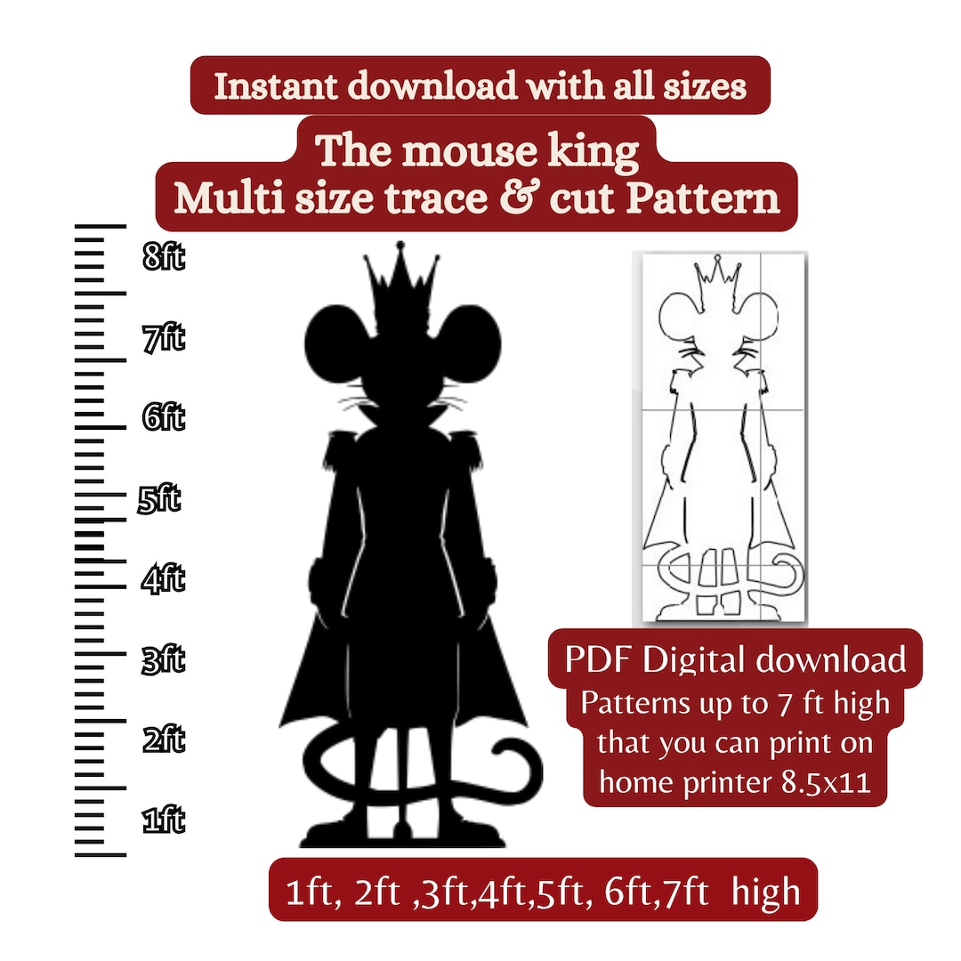 Life Size the Nutcracker the Mouse King Pattern PDF Template ,printable ...