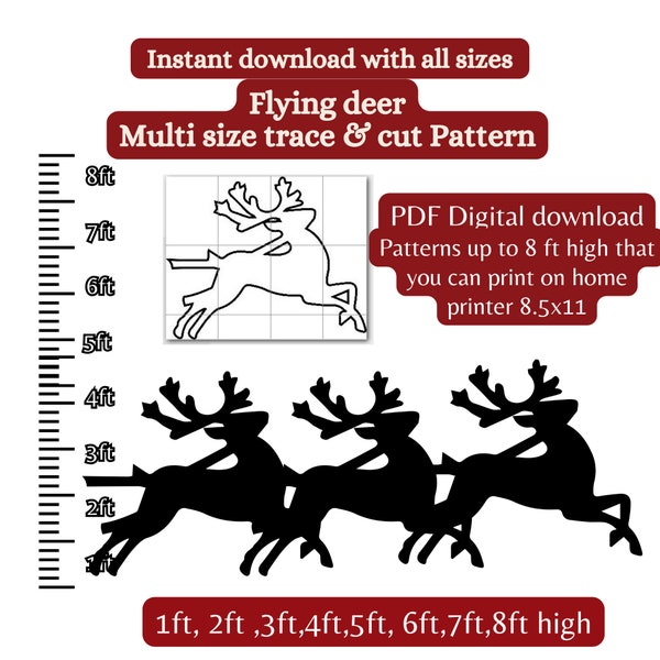 Reindeer Cut Outs - Etsy