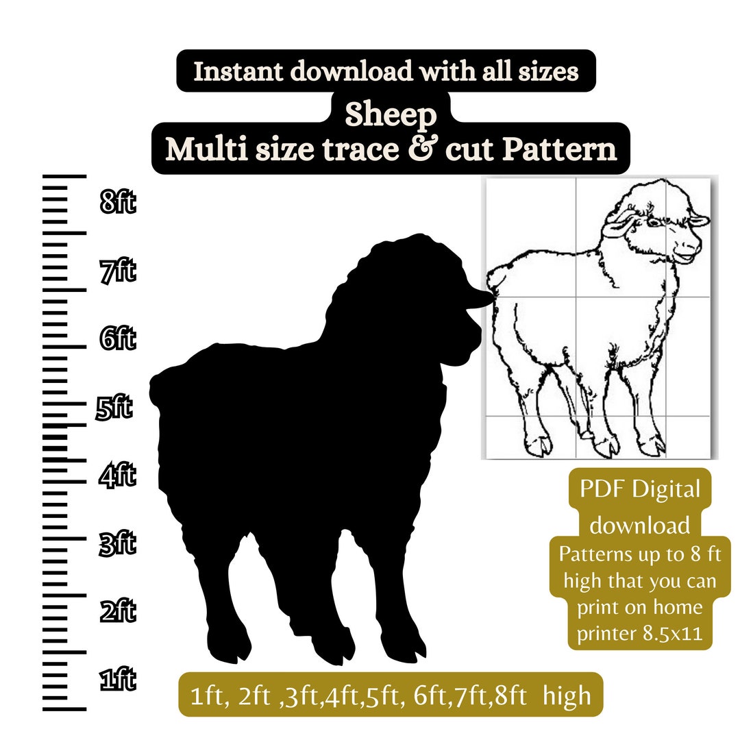 Sheep ,lamb ,nativity Scene Display, Christmas Silhouette Template ...
