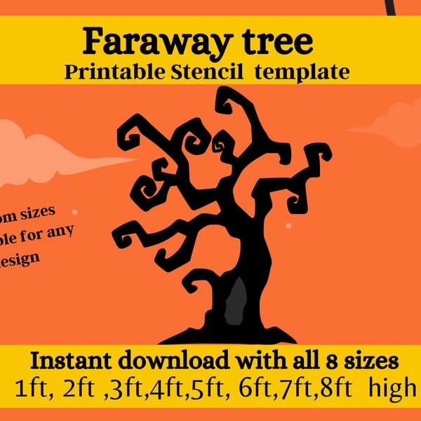 Spooky Tree Stencil - Etsy