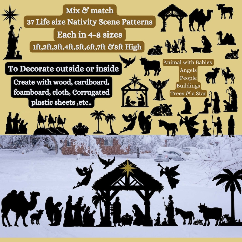 Large Nativity Patterns - Etsy