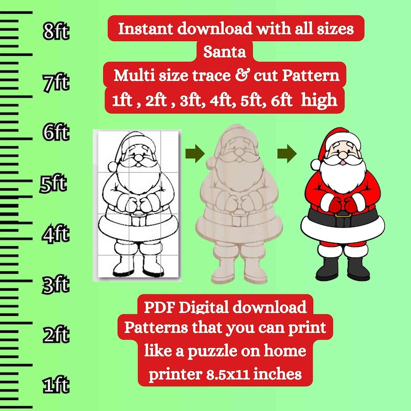 Santa Pattern - Etsy