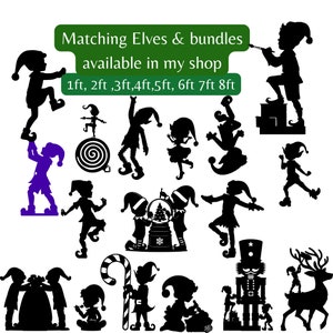 Life Size Elf Holding Pose ,christmas Stencil Template Bundle Pdf ...