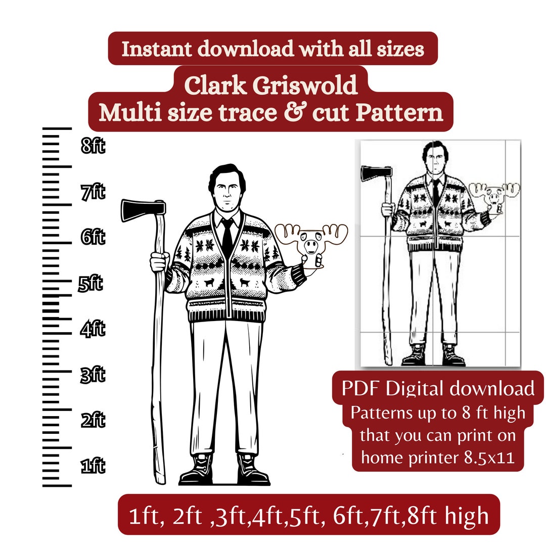 Life Size Clark Griswold Pattern PDF Template ,printable Trace and Cut ...