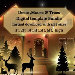 Yard Art Pattern Bundle,reindeer,tree, Moose Bundle PDF Template ...