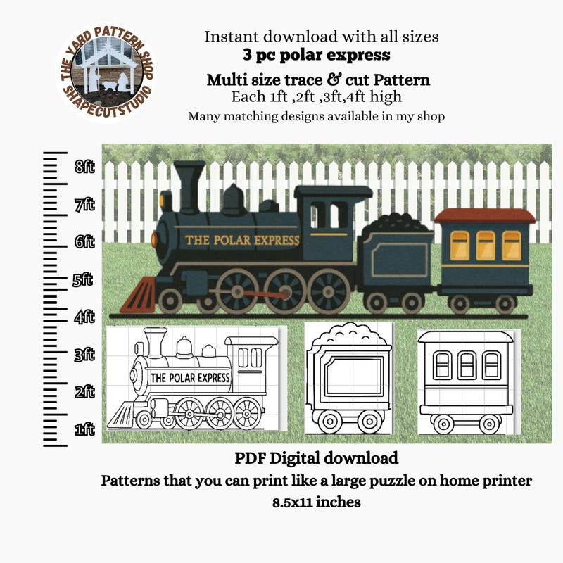 Polar Express Train Cutout - Etsy