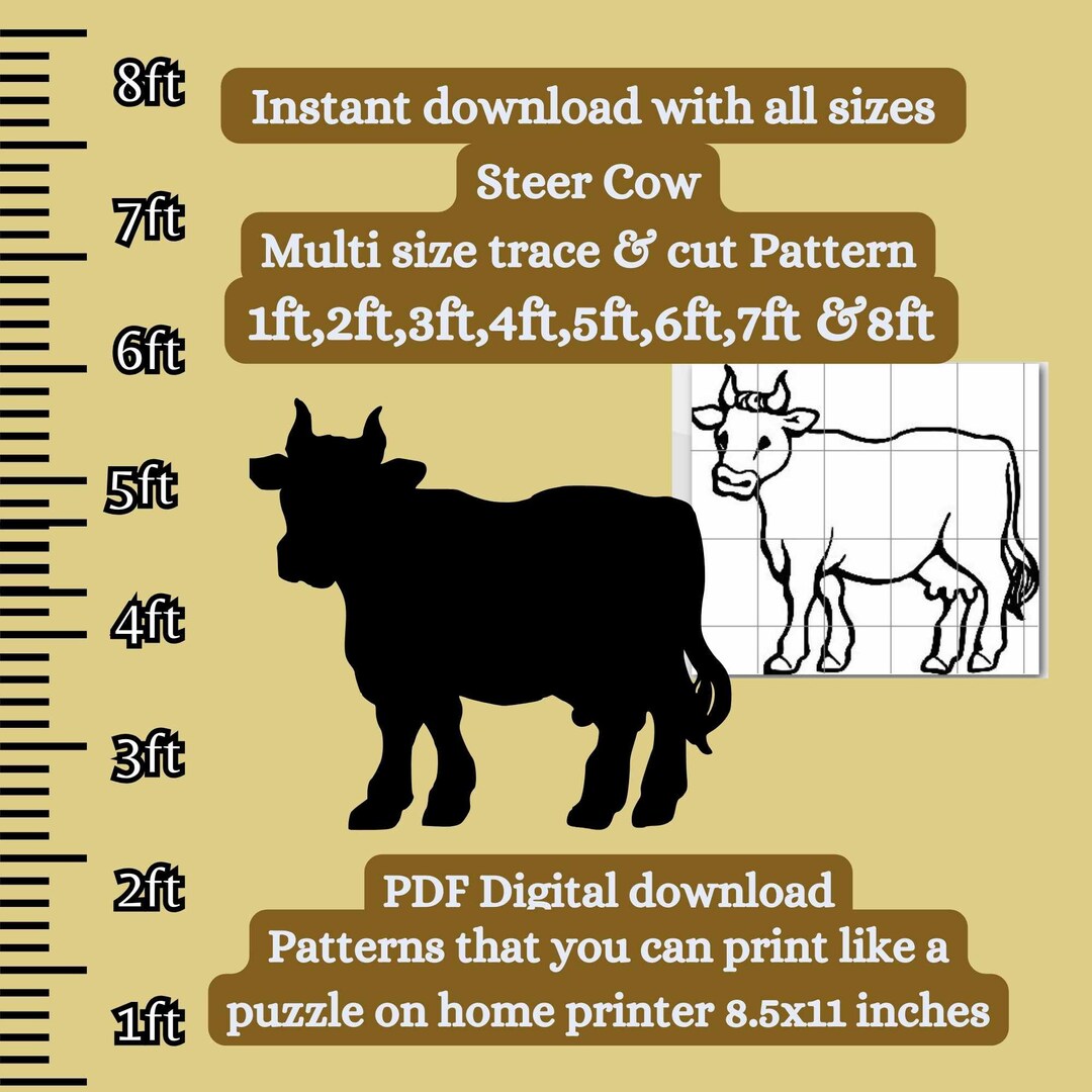 1ft-8ft Christmas Nativity Animals, Cow Steer Calf,yard Art Display ...