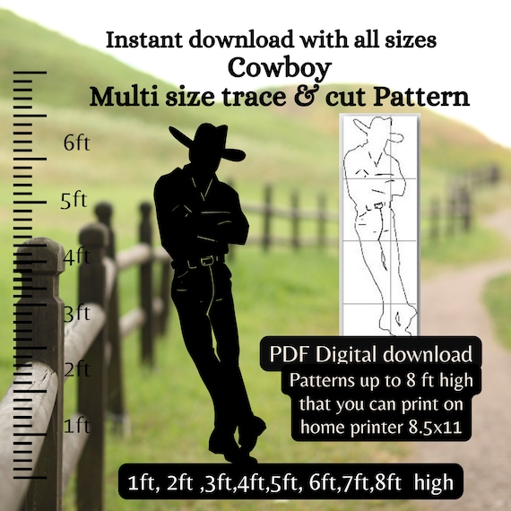 Cowboy Yard Silhouette