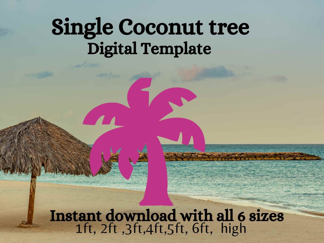 1ft 3ft 4ft 5ft 6ft Palm Tree PDF Template ,printable Trace and Cut ...