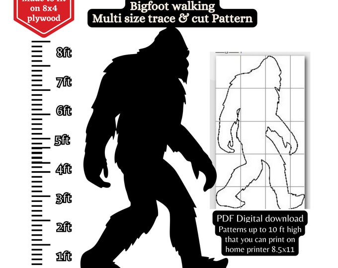 Life-size Bigfoot Yard Stencil – Sasquatch Lawn Silhouette – Garden Art ...
