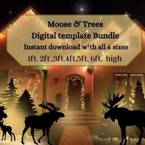 Yard Art Pattern Bundle,reindeer,tree, Moose Bundle PDF Template ...