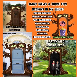 1 Ft-8ft Life Size Halloween Monster Tree Gate Entrance,silhouette ...
