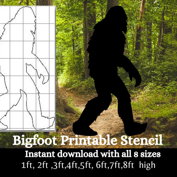 Bigfoot Paper Template - Etsy