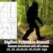 Digital Paper Silhouette Template , Life Size Bigfoot , 8 Ft Sasquatch ...