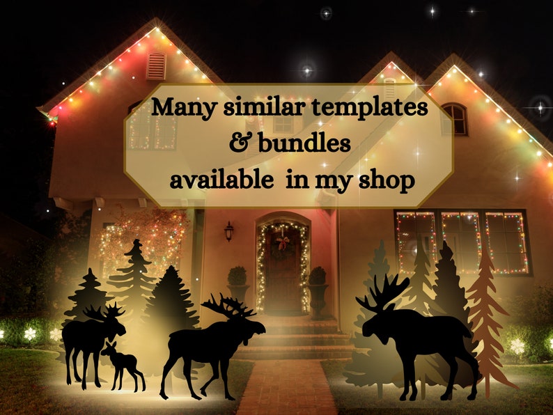 8ft Male Bull Moose Silhouette Printable Trace and Cut, Silhouette ...