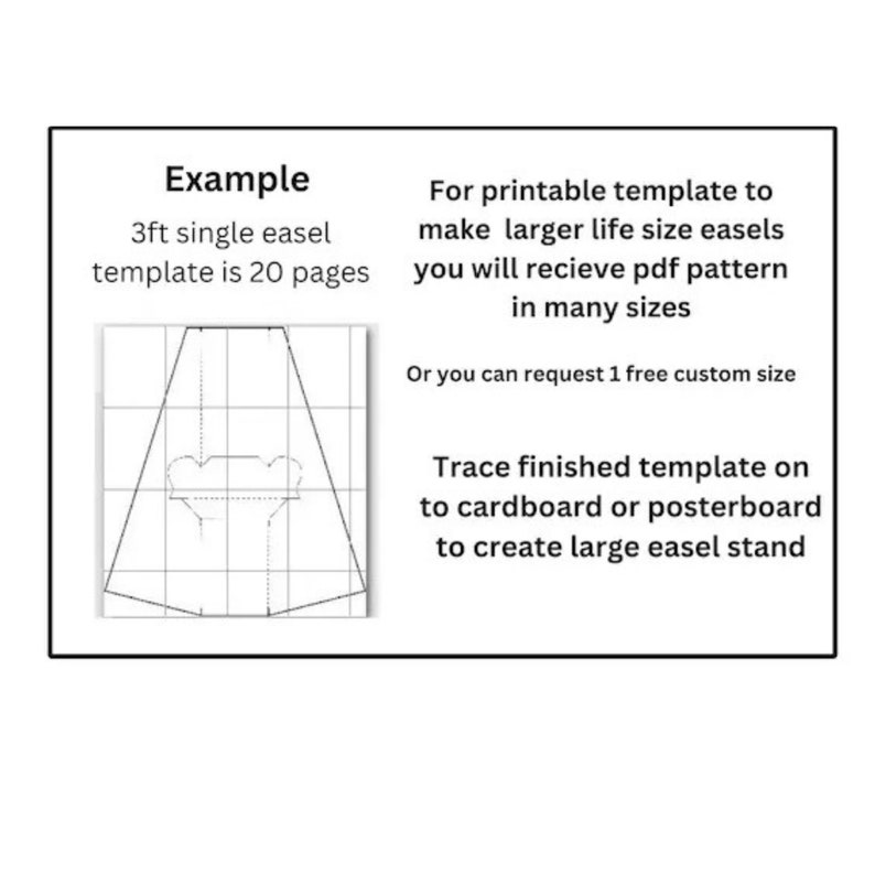 1ft 2ft 3ft 4ft 5ft 6ft Stand Template for Cardboard Cutout Standee ...