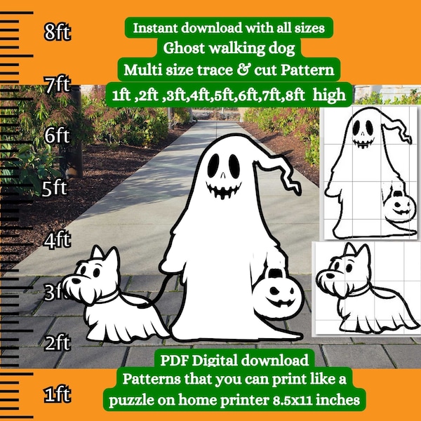 Ghost Walking Dog Statue - Etsy
