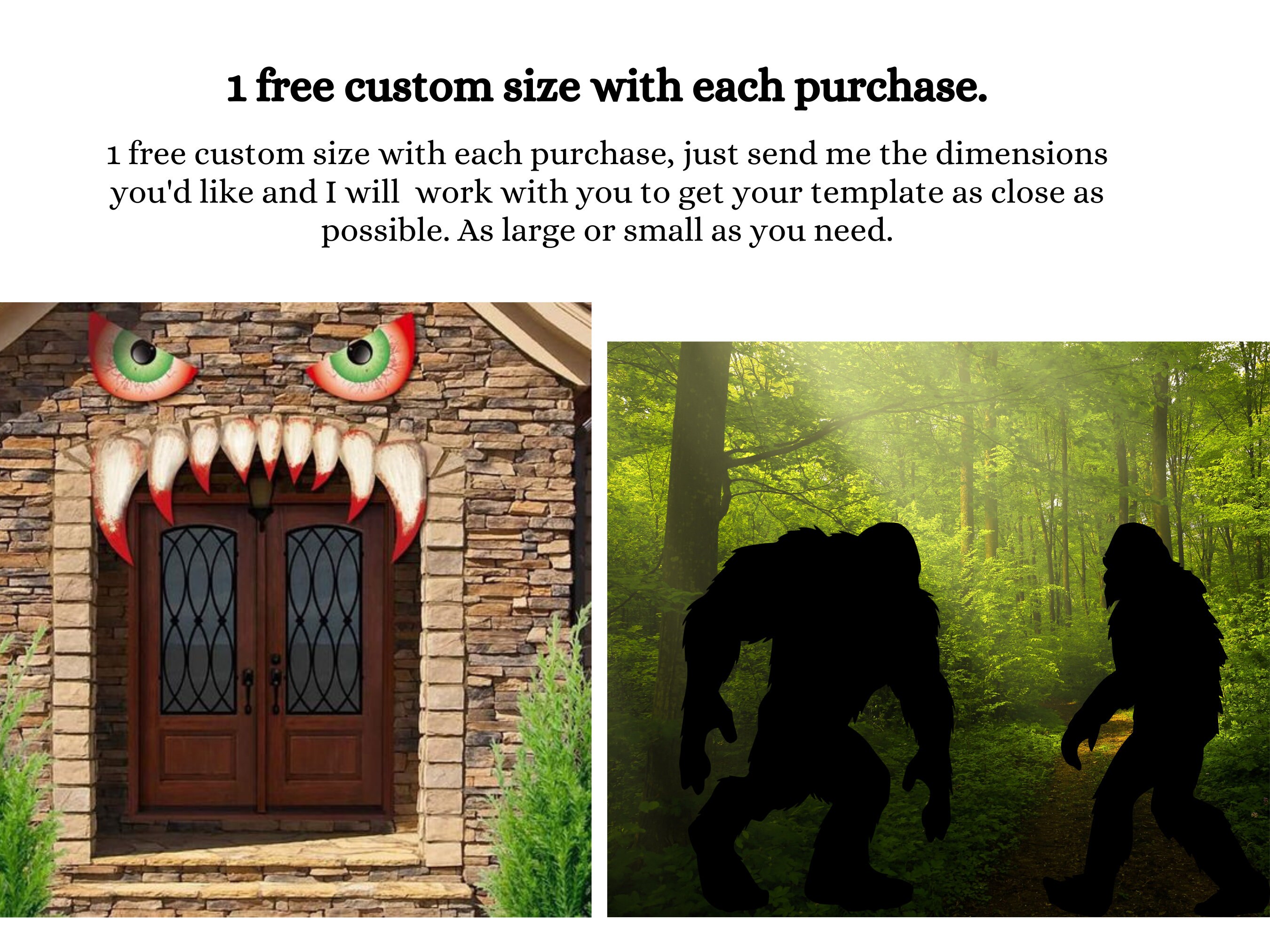 4ft 5ft 6ft PDF Alien Stencil Silhouette Template Yard Art - Etsy