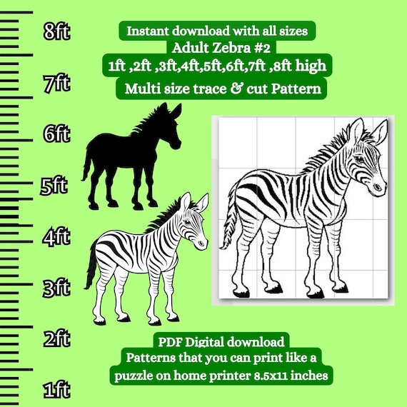 Zebra Print Stencil Printable Template