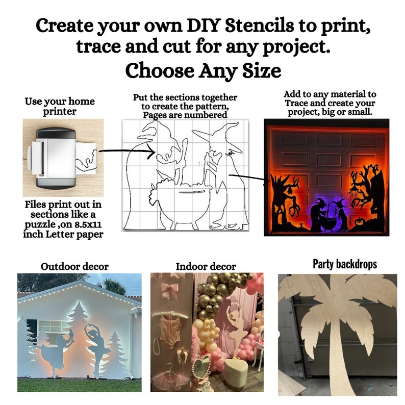 Vampire Cutout Silhouette Template, Vampire Halloween Pdf Pattern ...