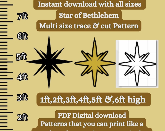 Angels and Northern Star Templates When Made for 4ft Nativity ...