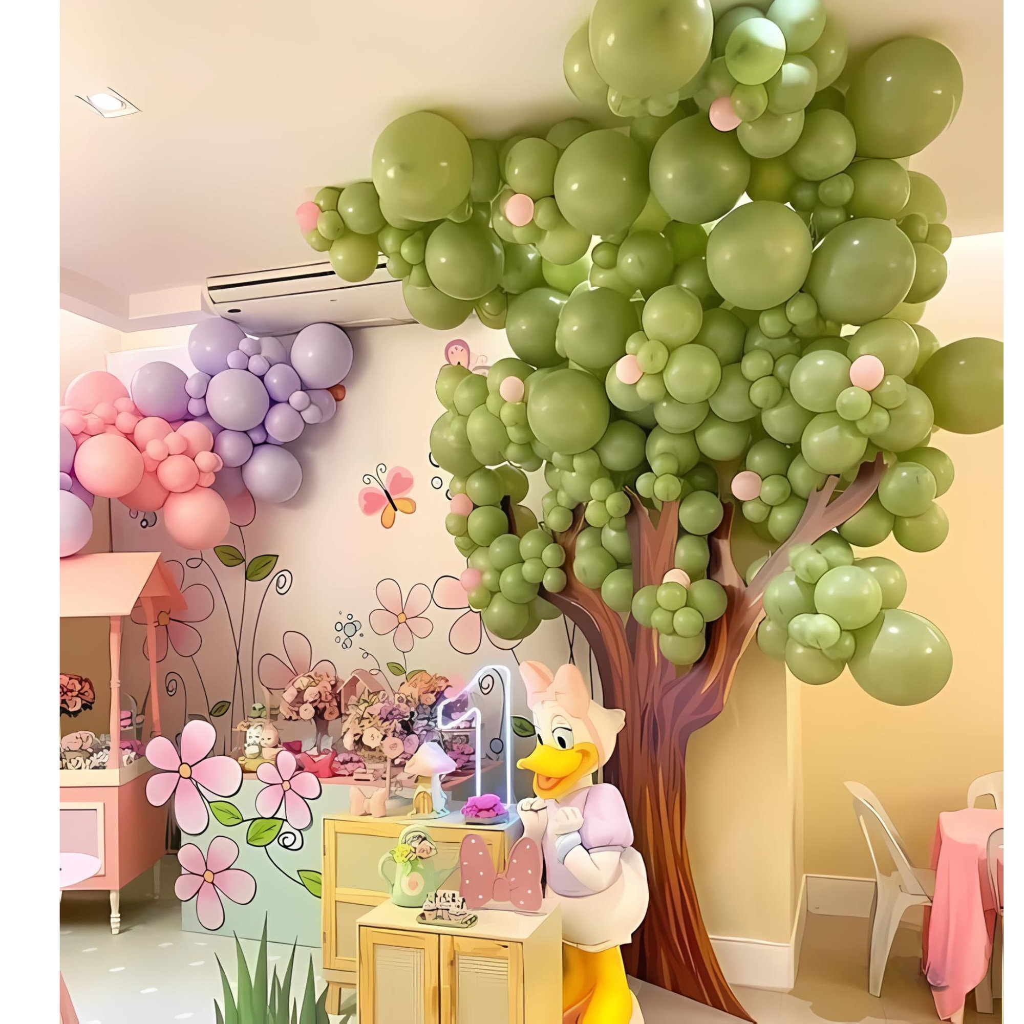 Colored Balloon Tree Trunk Cut Out 3ft 4ft 5ft 6ft PDF Template ...