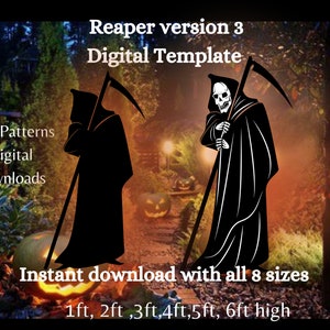7ft Grim Reaper Template When Made. Printable Trace and Cut - Etsy
