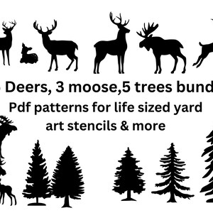 Yard Art Pattern Bundle,reindeer,tree, Moose Bundle PDF Template ...