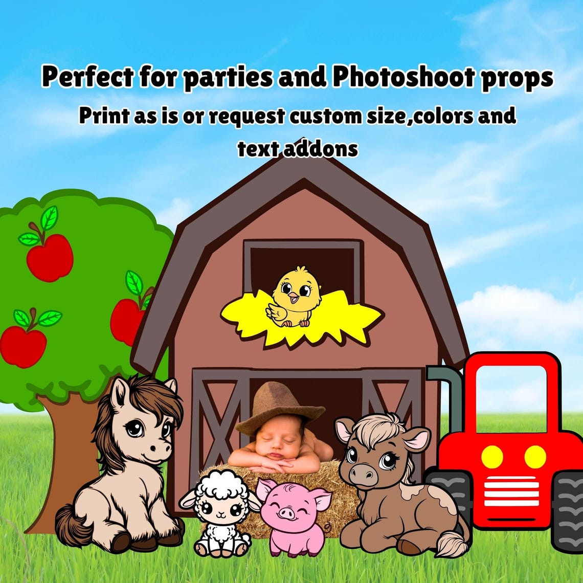 DIY Oversize Tractor Side Cut Out Standee Prop Pdf ,1-6ft Large ...