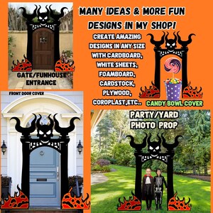 1 Ft-5ft Life Size Halloween Portal to Hell Gate Entrance,silhouette ...