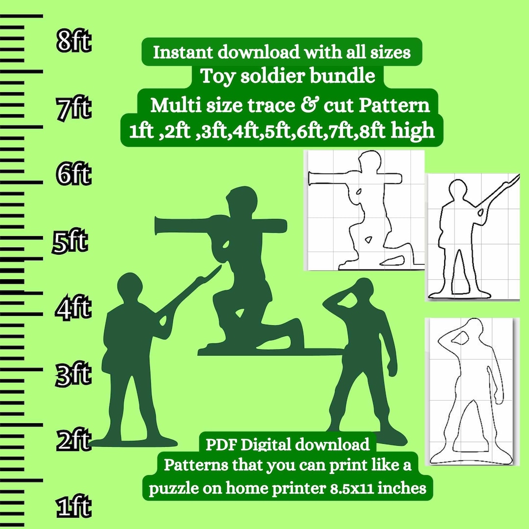 Plastic Toy Soldier Pattern, Yard Display Silhouette Cutout, Stencil ...