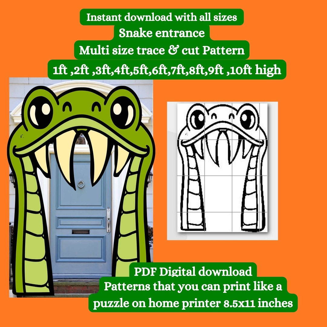 1 Ft-10ft Life Size Halloween Snake Arch Gate Entrance,silhouette Print ...