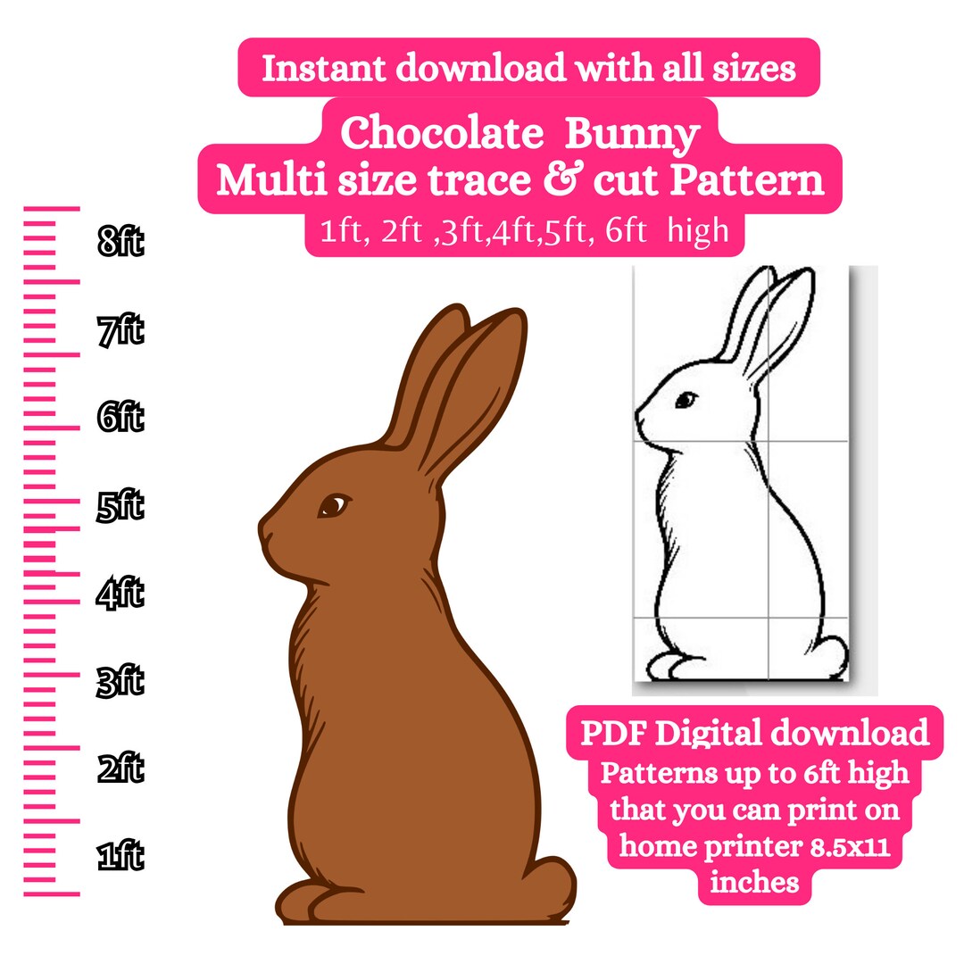 Woodworking Cutout, PDF Printable Trace Cut Pattern ,chocolate Easter ...
