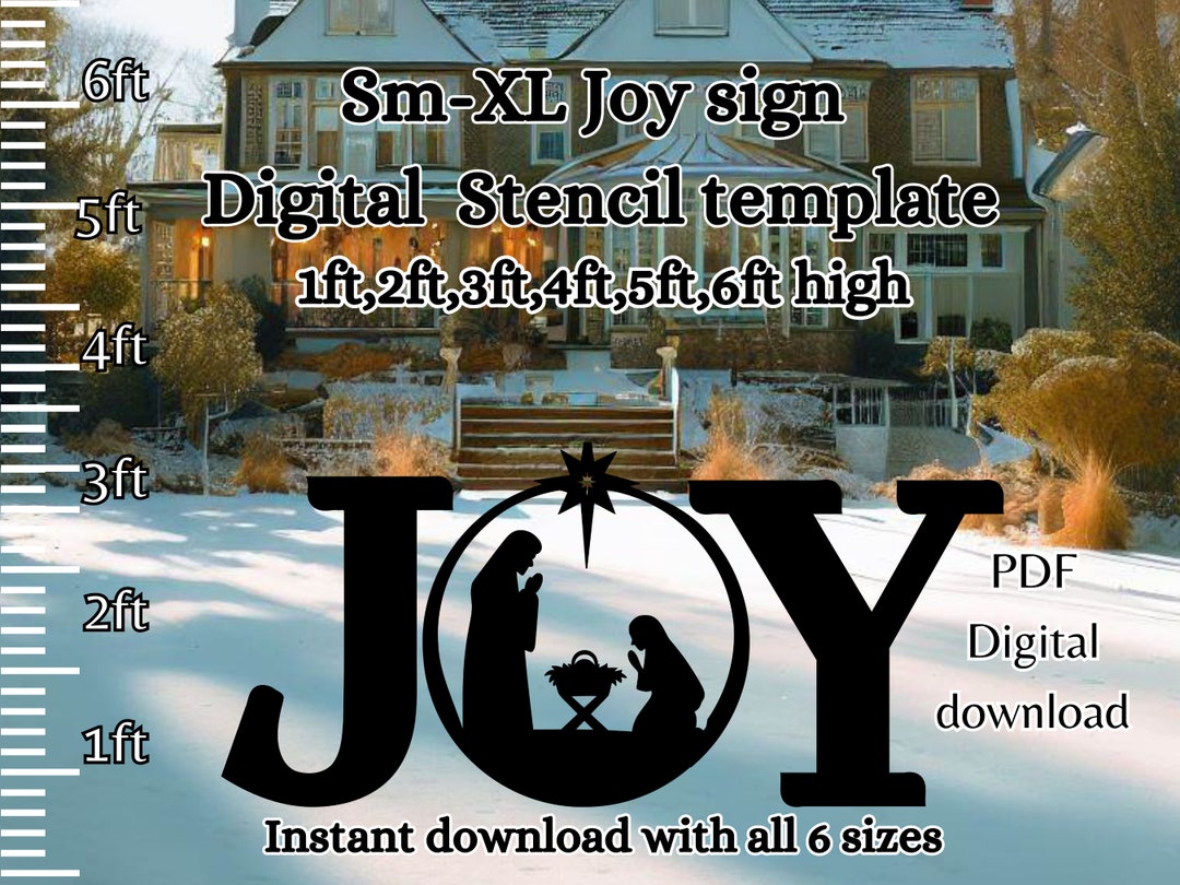 Nativity Joy Yard Art Ornament, Pdf Printable Pattern 6 Sizes , Digital ...