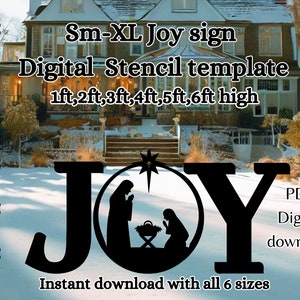 Nativity Joy Yard Art Ornament, Pdf Printable Pattern 6 Sizes , Digital ...