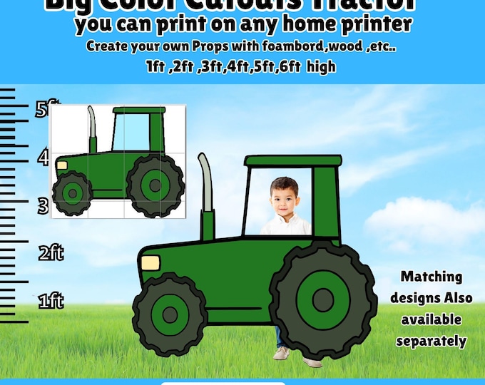 DIY Oversize Tractor Side Cut Out Standee Prop Pdf ,1-6ft Large ...