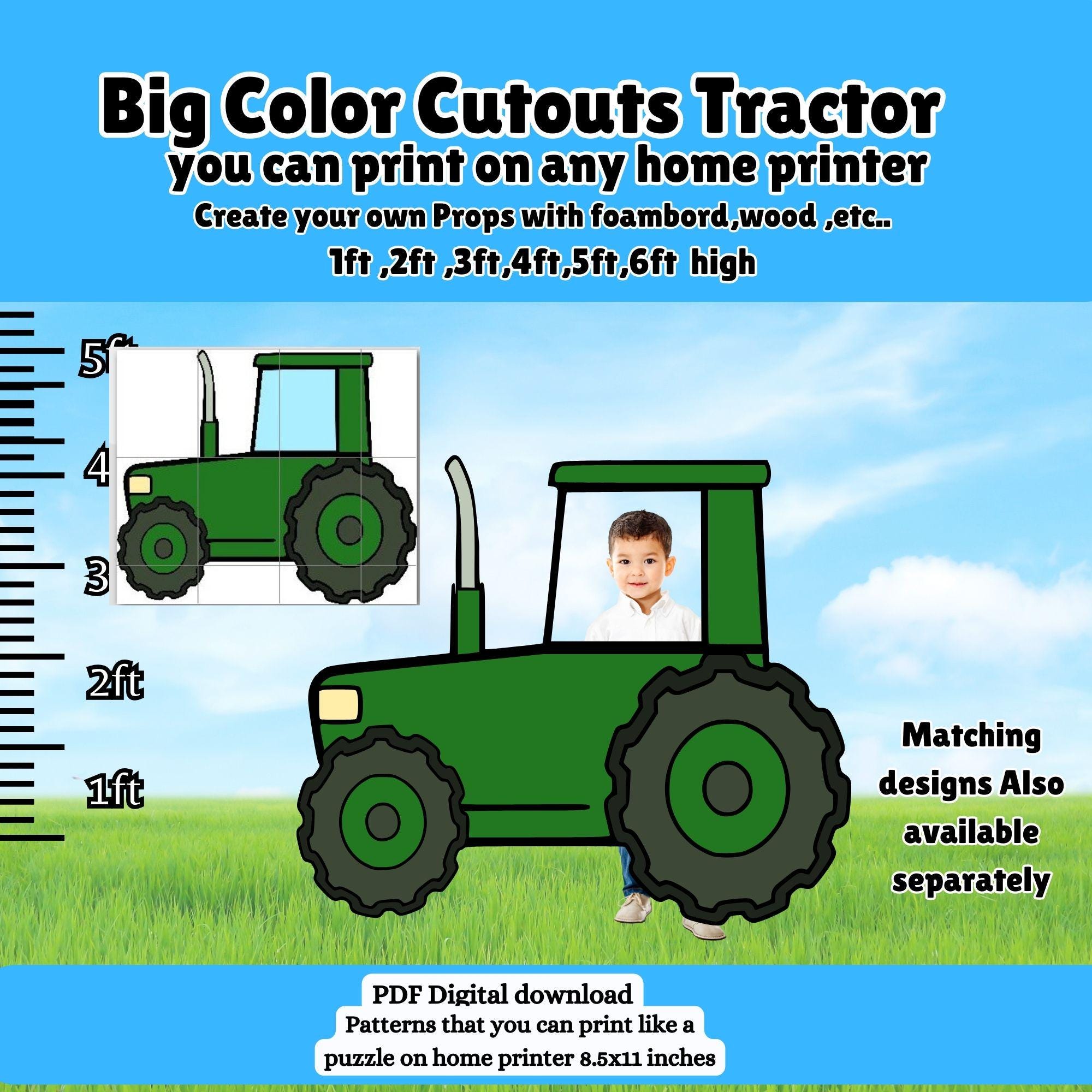 DIY Oversize Tractor Side Cut Out Standee Prop Pdf ,1-6ft Large ...