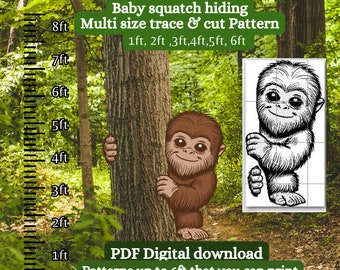 7ft 8ft 10ft Life Size Bigfoot Silhouette Cutout Template,scroll Saw ...