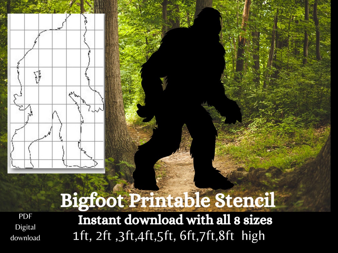 8ft Big Foot Cut Out PDF Stencil Template, Printable Pattern , Yard Art ...