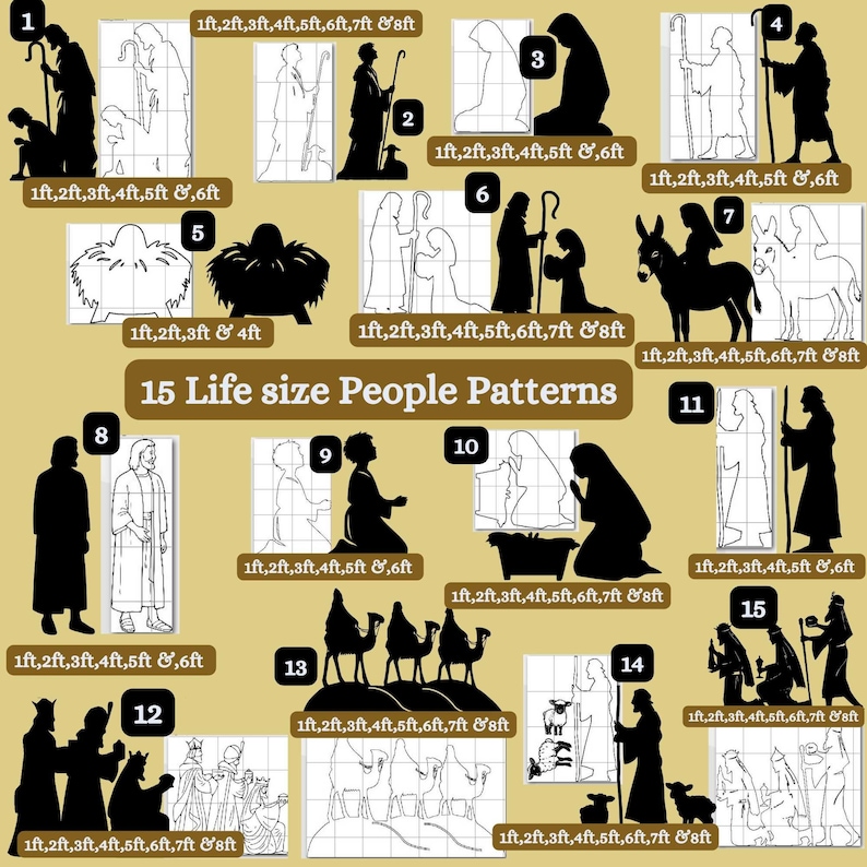 Build a Custom Life Size Diy 1ft to 8ft Nativity Scene Display ...